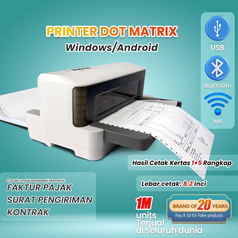 printer Receipt delivery note printer Dot Matrix Printer A4， 1+5 Copies ...