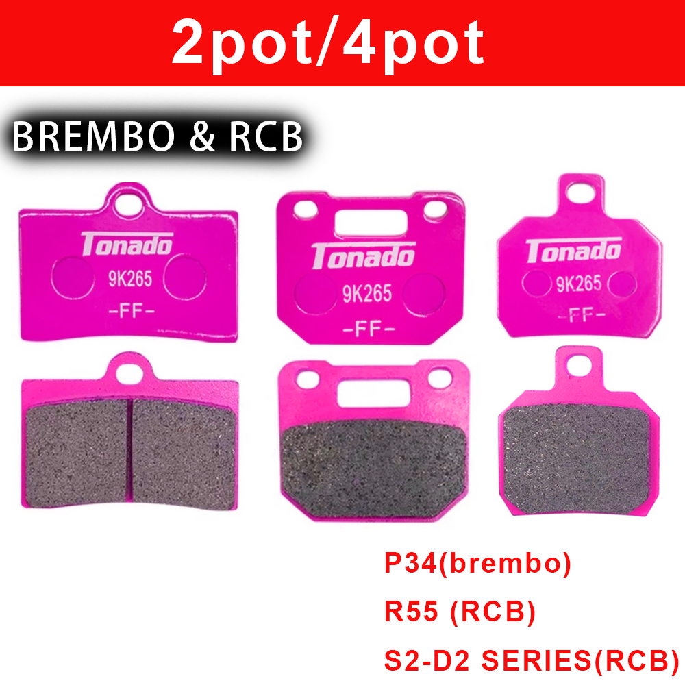 2Pot 4Pot Motorcycle brake pad RCB R55 S2-D2 Brembo p34 Adelin Nissin ...