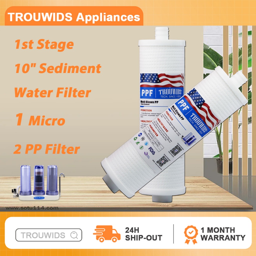 TROUWIDS Water Purifier Filter Sediment Filter 10 Inch Replacement ...