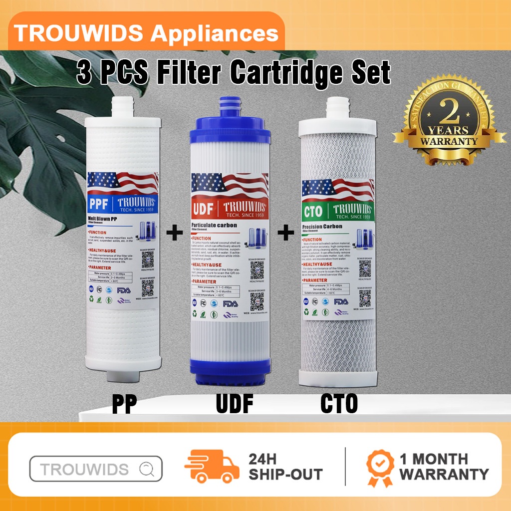 TROUWIDS 10 Inchs 3pcs Set Water Filters Replacement Water Filter ...