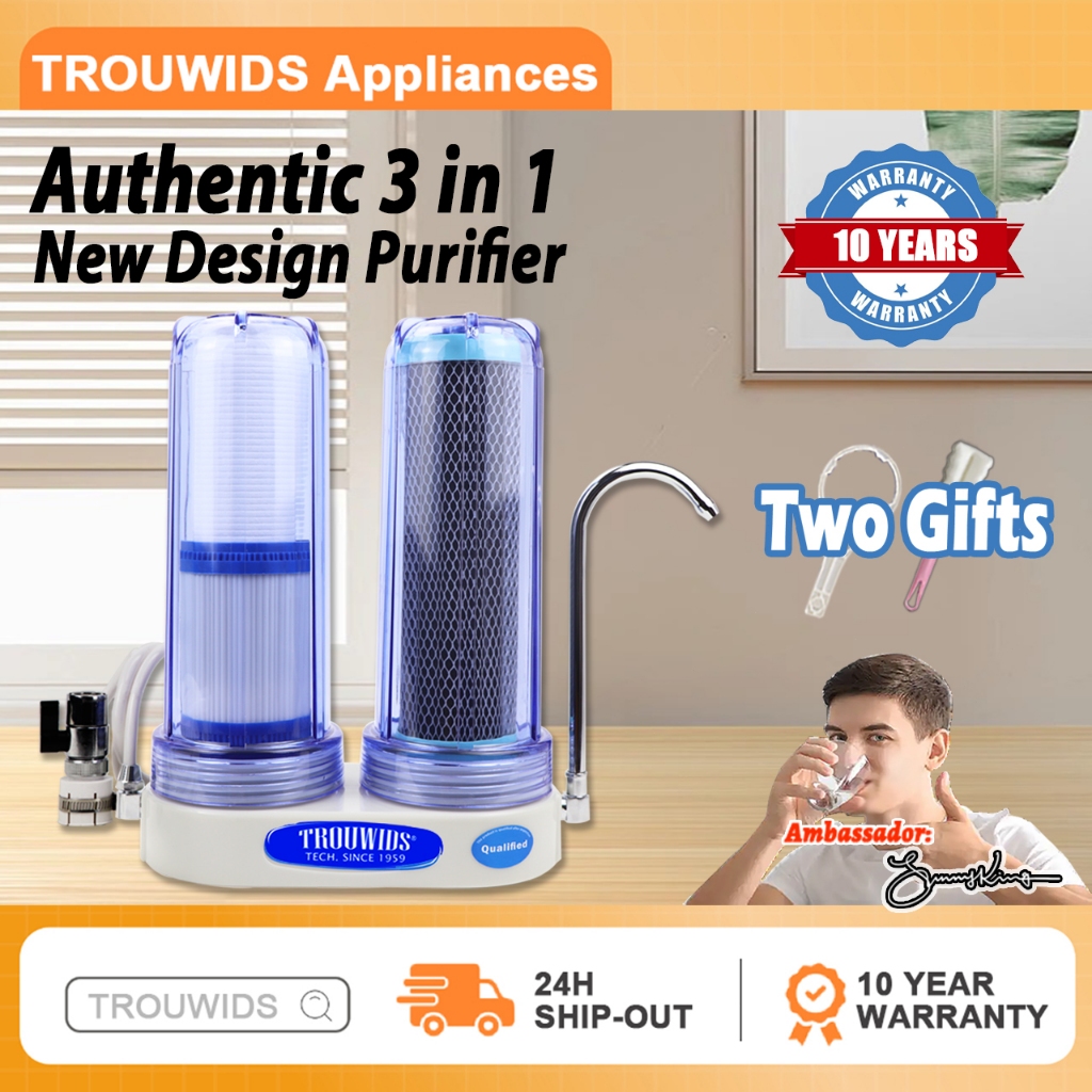 TROUWIDS Water Filter Water Purifier 3 Stages Complete Set | Shopee ...