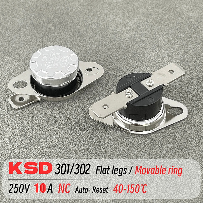 Bimetal thermostat KSD301 0C~150C Temperature Switch Thermal Control 0C 85C 95C 105C 125C 135C ...