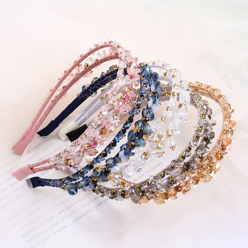Crystal Hair Bands for Girls Double Non-slip Hair Bands Fashion Hair ...