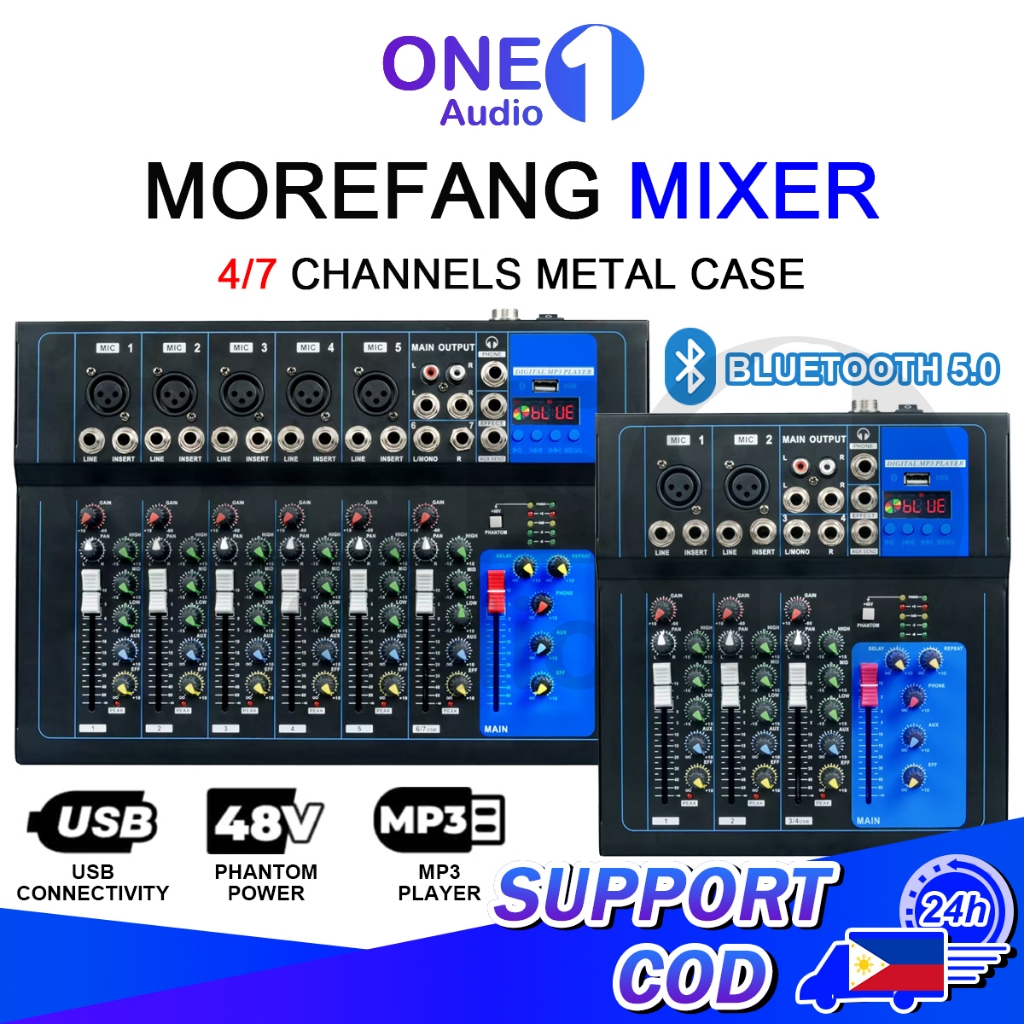 MIXER F4-USB F7-USB 4/7 Channel 12V Mixer W/Bluetooth Sound Mixer ...