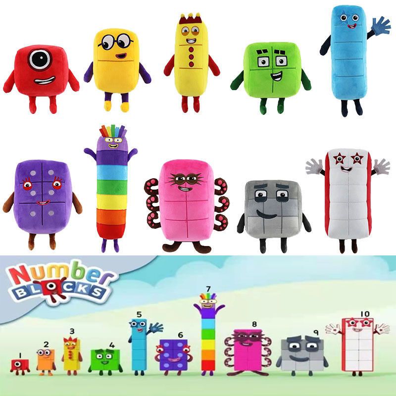 Kids Cartoon Numberblocks Plush Doll Baby Educational Stuffed Toys ...