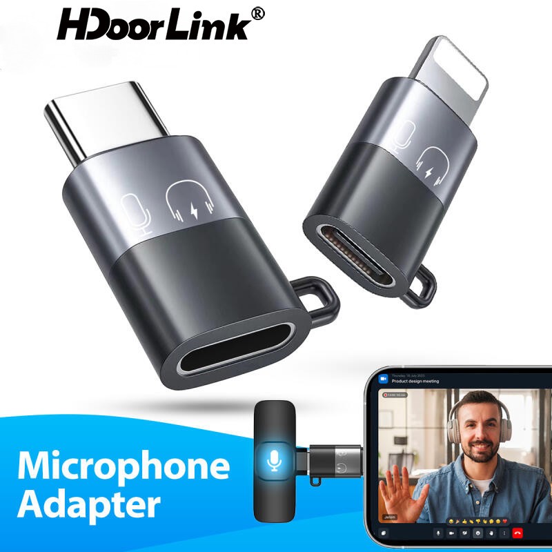 HdoorLink OTG USB-C To IOS Adapter For Wireless Lavalier Microphone ...