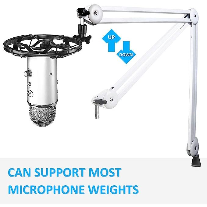Microphone Boom Arm Stand - Professional Heavy Duty Broadcast Mic Stand ...