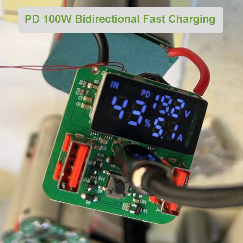 PD3.0 65W/100W Bidirectional Fast Charging Mobile Power Station DIY Kit ...