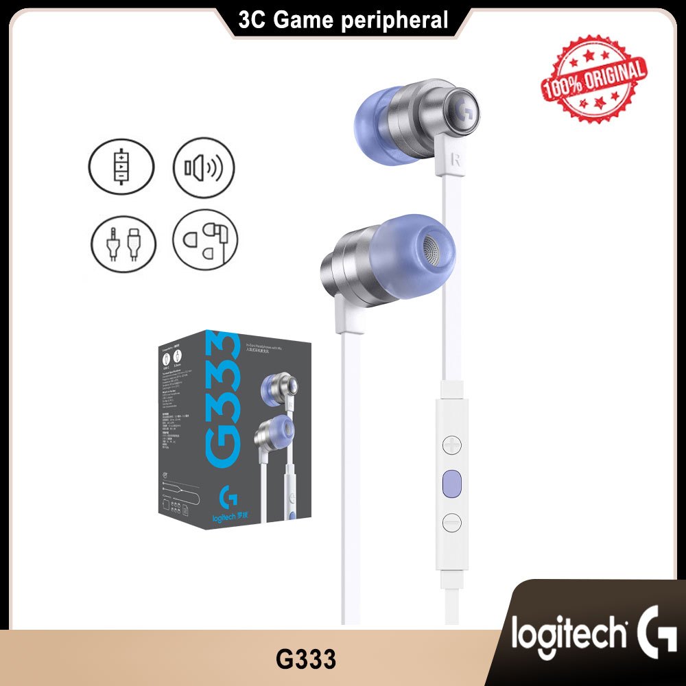 Logitech G333 3.5mm gaming headset with USB microphone, suitable for laptop gaming LOL | Shopee ...