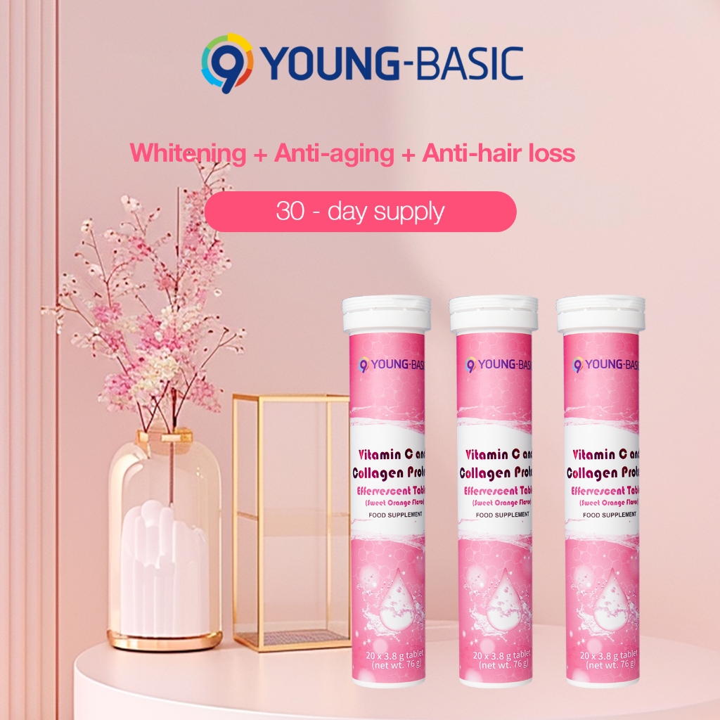 9YOUNG-BASIC Collagen Peptide with Vitamin C+Niacin for Whitening/Anti ...