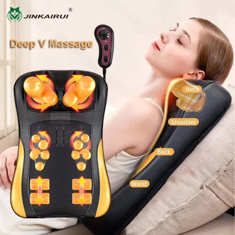 Jinkairui Back Massager Kneading Heating Neck Shoulder Waist Massage ...