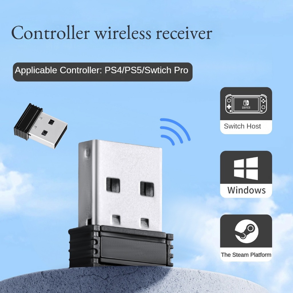 Bluetooth Gamepad Receiver for PS5/PS4/SWITCH PRO/PC Bluetooth Adapter ...