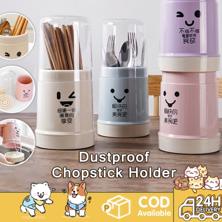 Dustproof Chopstick Holder with Cover | Detachable Flatware Organizer ...