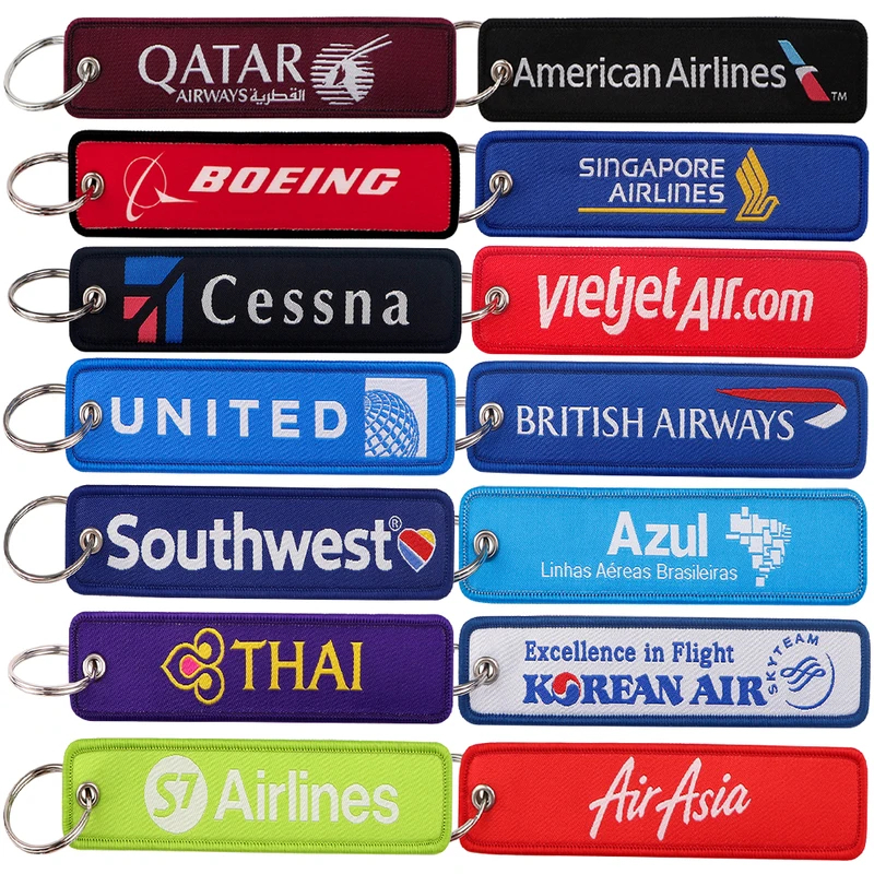 Aircraft Logo Styles Key Chain for Motorcycles Embroidery Key Fobs ...