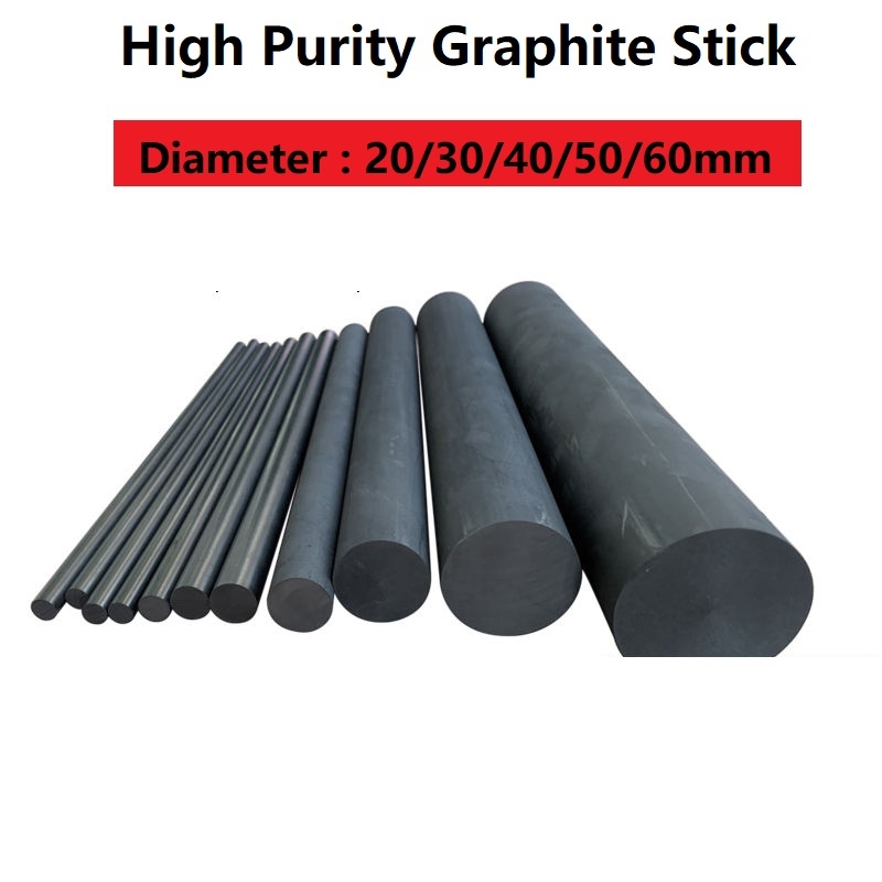 High Purity Graphite Rod 20/30/40/50/60mm High-temperature Resistant ...