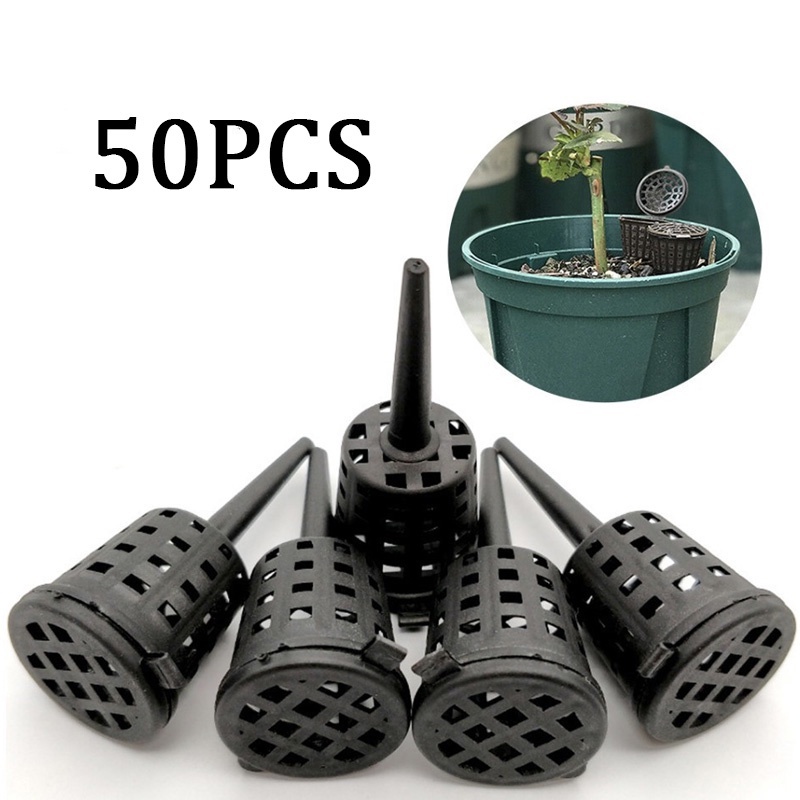50PCS Plants Fertilizer Basket Mini Plastic Flowerpot Cup Osmocote ...
