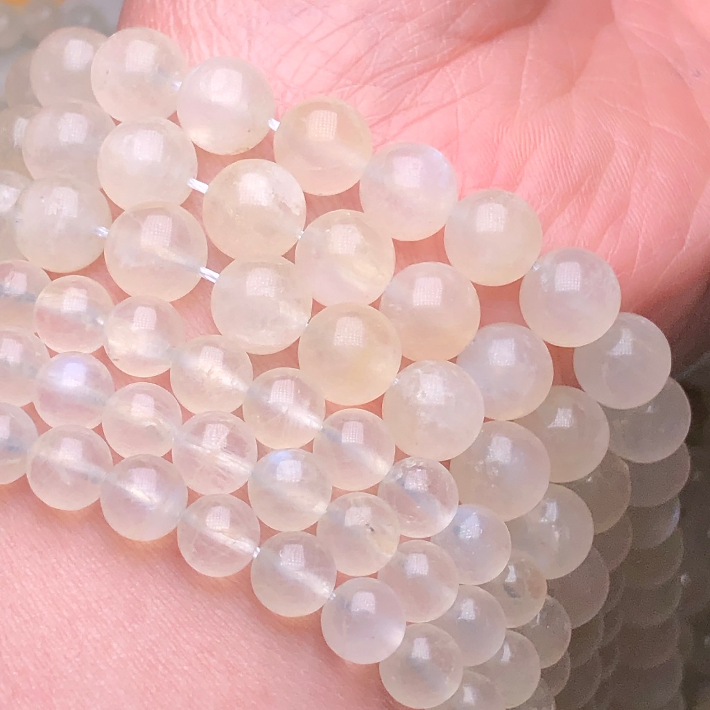 Natural White Moonstone DIY 6/8mm - Moonlight Glimmer and Grace ...