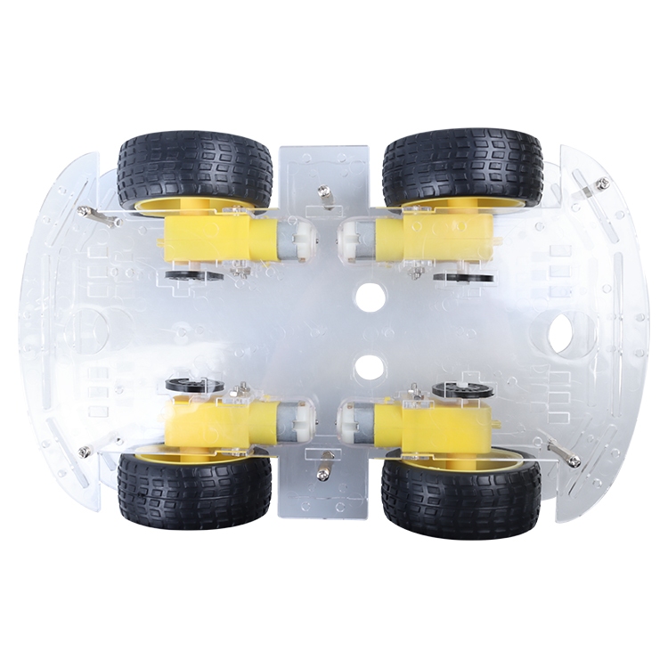 TSCINBUNY Creative 4WD Robot Chassis Kit Double Layer Robot Chassis For ...