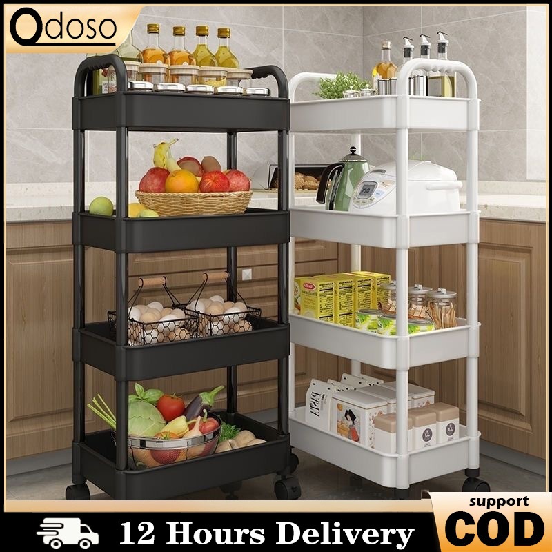 3/4/5 layer Moving Rack Trolley Cart organizer kitchen Shelf rack ...