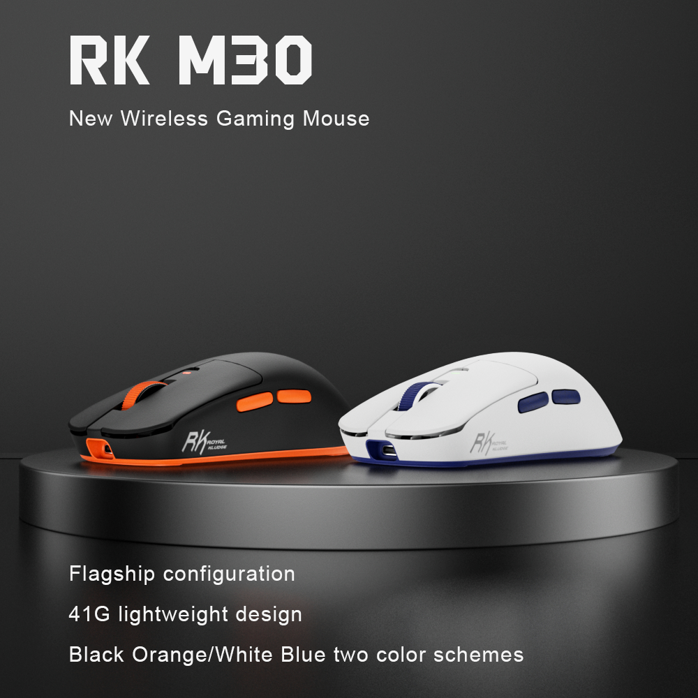 RK M30 Royal Kludge Wireless Mouse Tri-Mode Bluetooth Rechargeable ...
