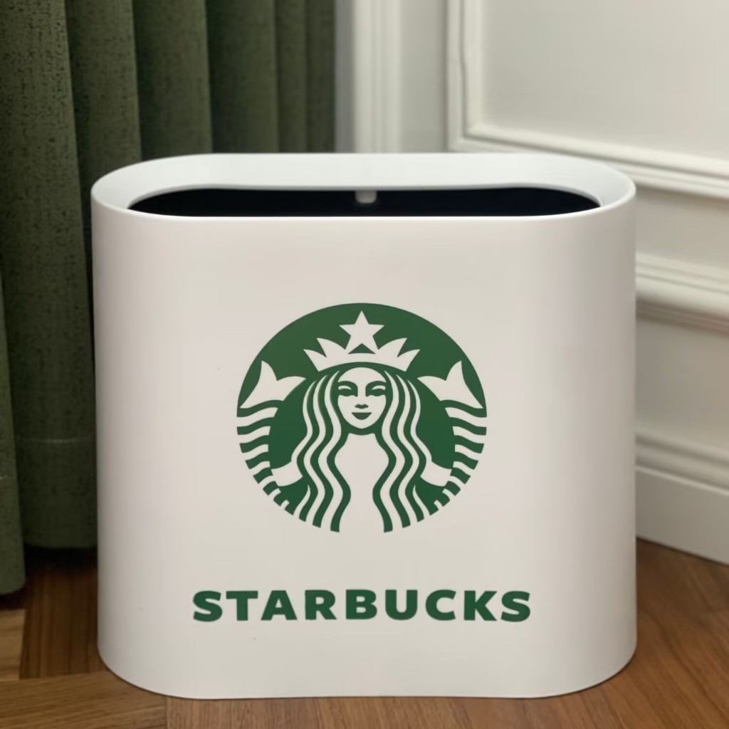 Starbucks style trash can household large capacity living room bedroom ...