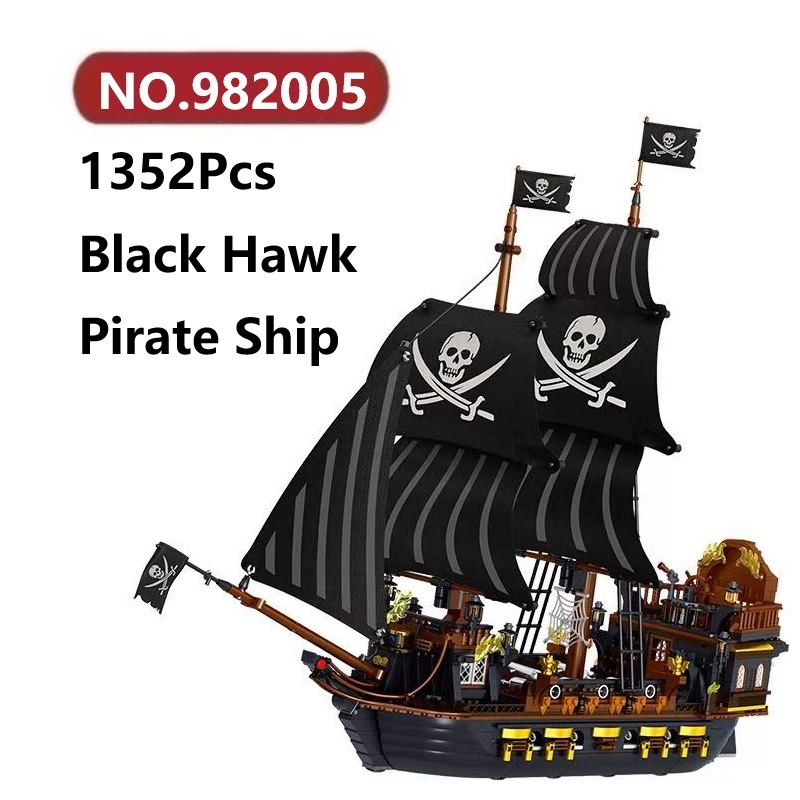 Eternal Pirate Ship Building Blocks 1330 Pcs ZHEGAO Ship Bricks Toy Set ...