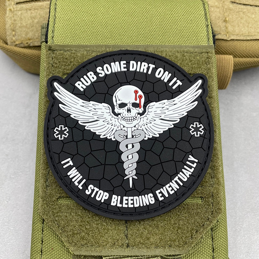 Pvc Rubber 3D Velcro Patch Tactical Morale Military Badge EMT First Aid ...