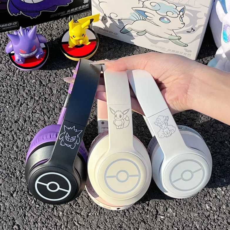 New Pokemon Wireless Bluetooth 5.4 Headphones With RGB Gengar Eevee ...