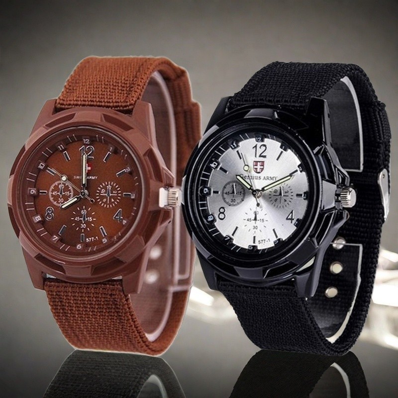 Buy 1 Take 1 Watch Nylon Band Quartz Wrist Watch For Men Waterproof ...