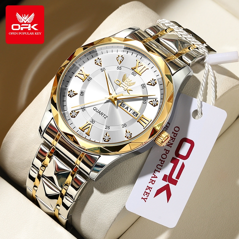 OPK Watch For Men Waterproof Original With Box Stainless Steel Strap ...