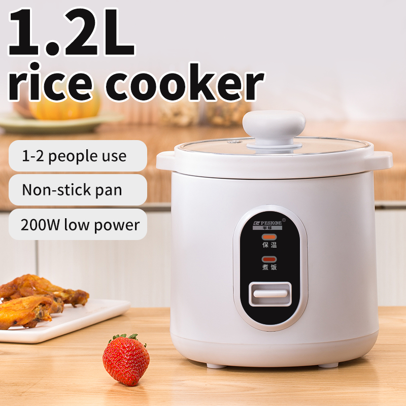 Multifunctional Electric Cooker 1.2L Mini Rice Cooker Non-Stick Inner ...