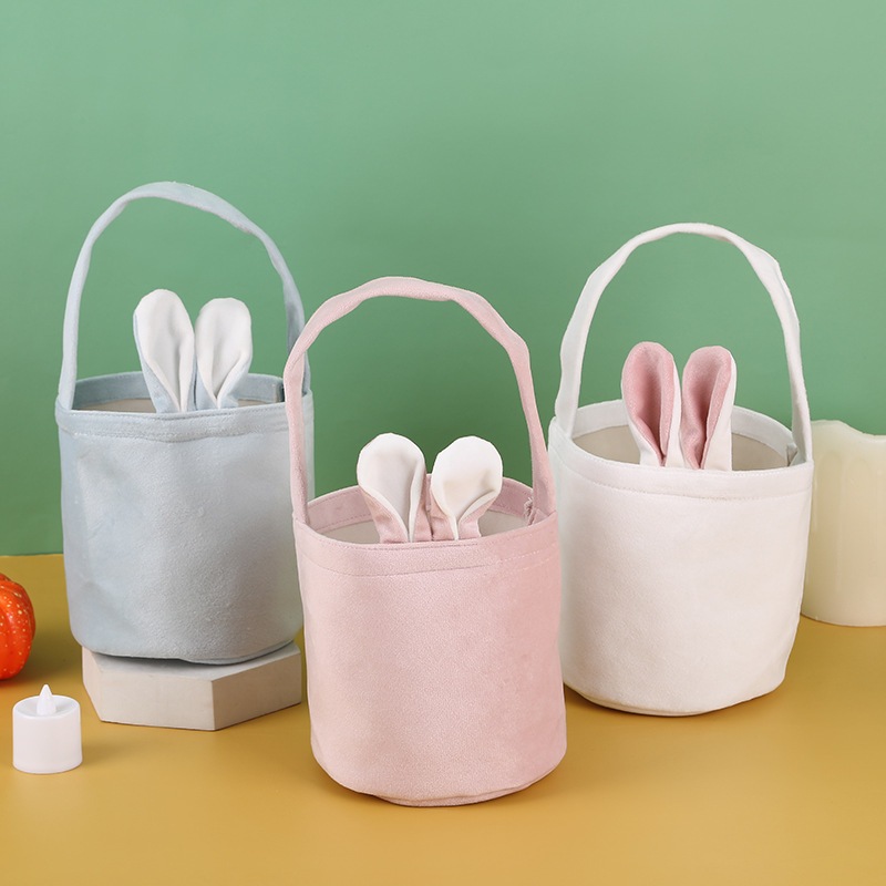 Easter Basket 2025 Easter Baskets with Handle, Empty Bunny Egg Hunt ...