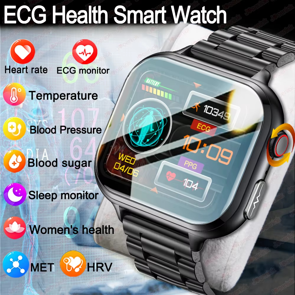 2025 New Medical Grade Smart Watch Men Gift ECG+PPG Blood Glucose ...