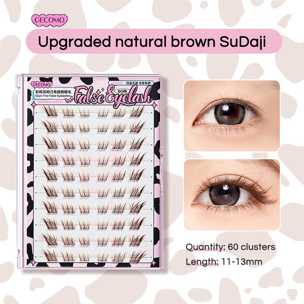 [SHIP ON 24H]GECOMO Glue-free Eyelashes, Fox Style Eyelashes, Naturally ...