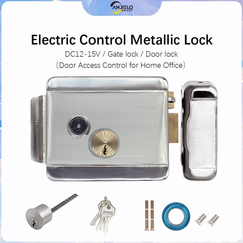 ANJIELO Metal Electronic Control Lock Electric Gate Door Lock Support ...
