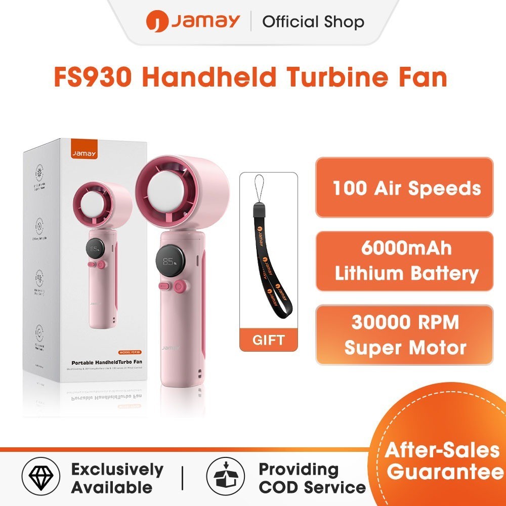 【Free Gift】Jamay Fan FS930 6000 mAh Turbo Mini Fan Rechargeable ...