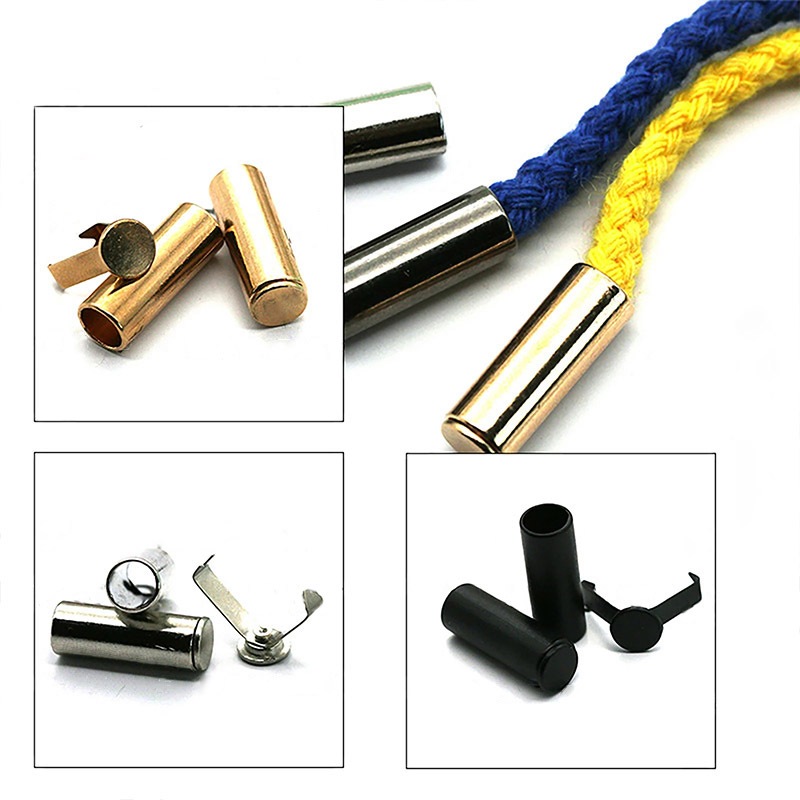 5 Sets Lanyard End Tip Caps Metal Buckle Detachable Cord Ends Shoelace ...