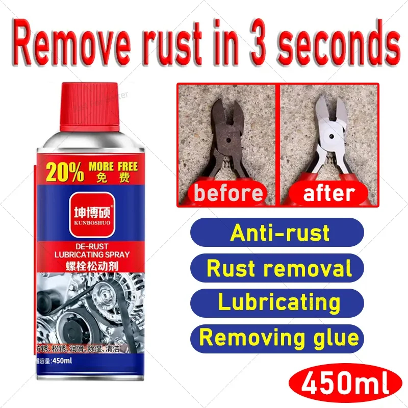 【Never rust 】rust remover 450ml rust remover for metal rust remover for ...