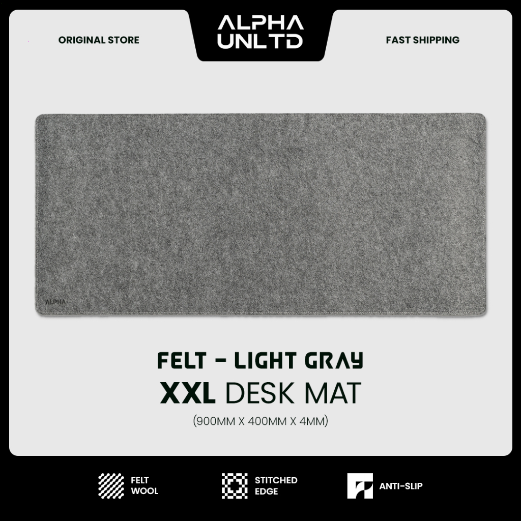 Alpha Unltd Felt Deskmat | XXL (900x400x4mm) | Shopee Philippines