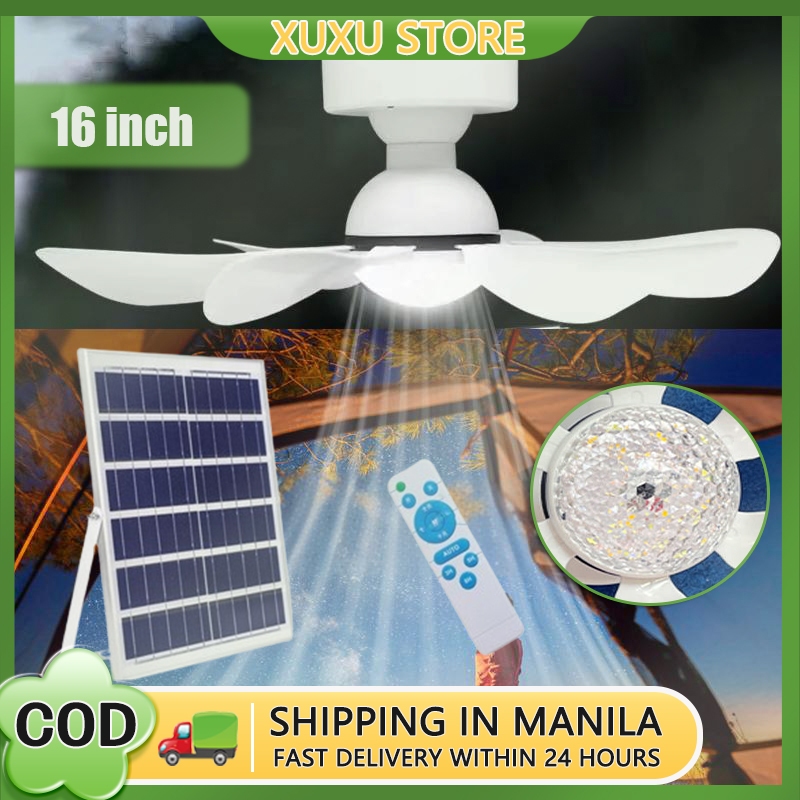 Solar Electric fan With Panel Ceiling Fan Portable Outdoor Solar Fan ...