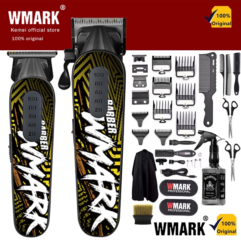 WMARK NG-8631KIT Wireless Metal Hair Clipper r Electric Hair Clipper ...