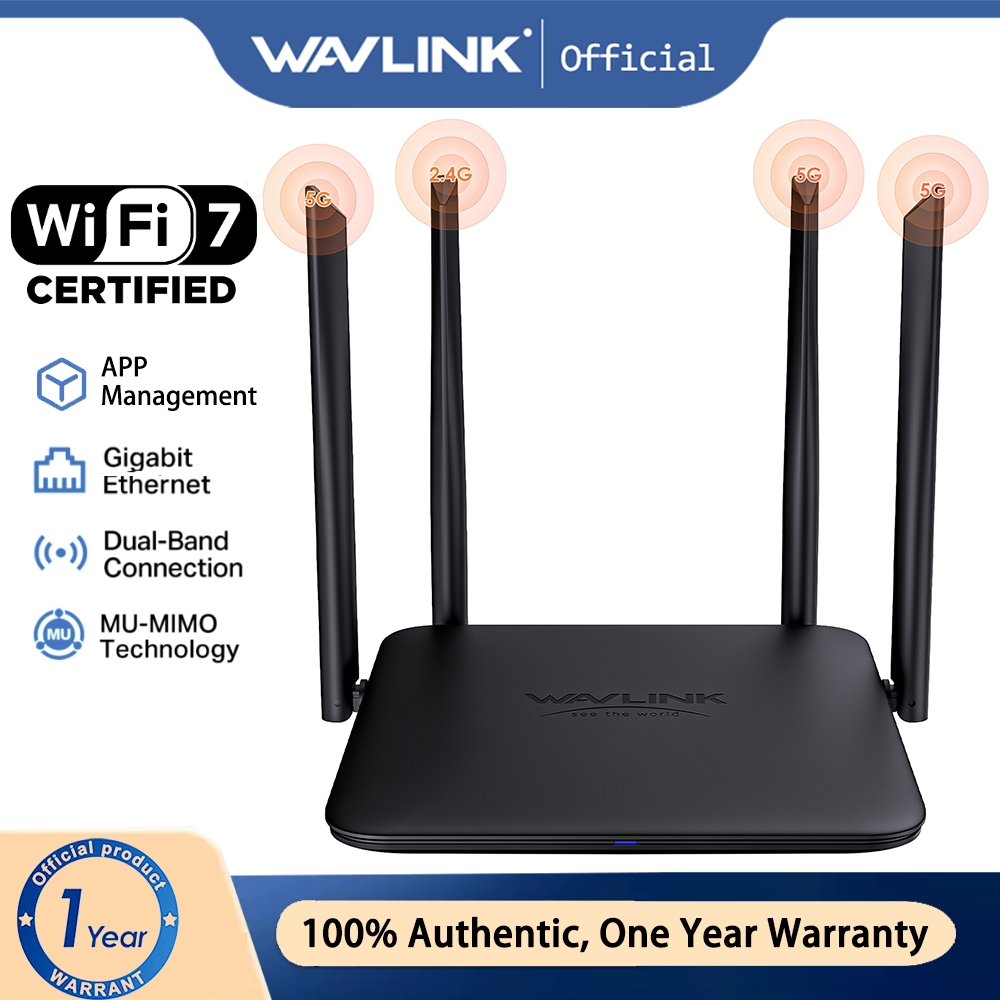 WAVLINK BE3600 Wi-Fi 7 Router, Dual Band Gaming Router with MLO, 4096 ...
