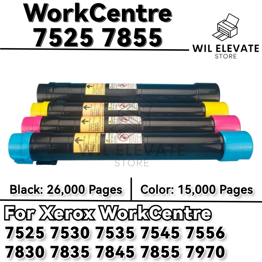 WilElevate WC7525 WC7855 Toner Cartridge For Xerox WorkCentre 7525 7530 7535 7830 7845 7855 ...
