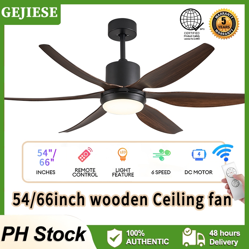 GEJIESE Nordic Ceiling Fan 54/66inch remote control tri-color ceiling ...