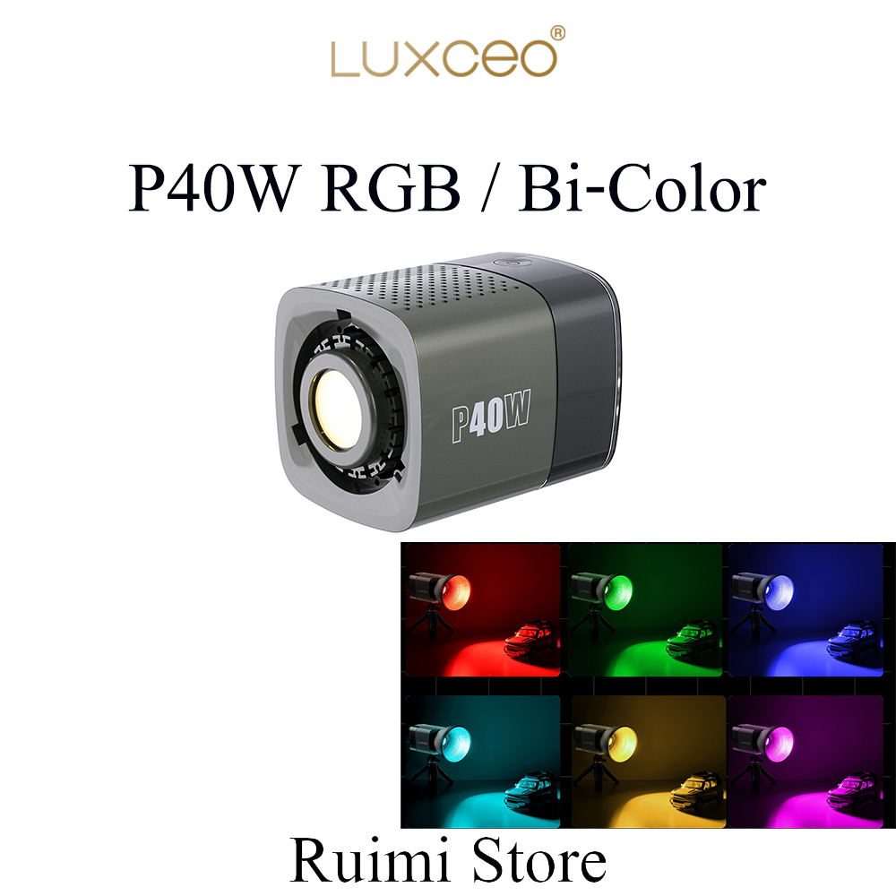 LUXCEO P40W RGB / Bi-Color Fill Light Photography Video Light 2500 ...