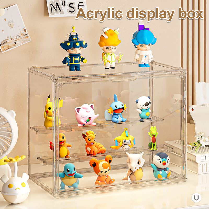 Acrylic Display Case Boxes Transparent Popmart Storage Organizer ...