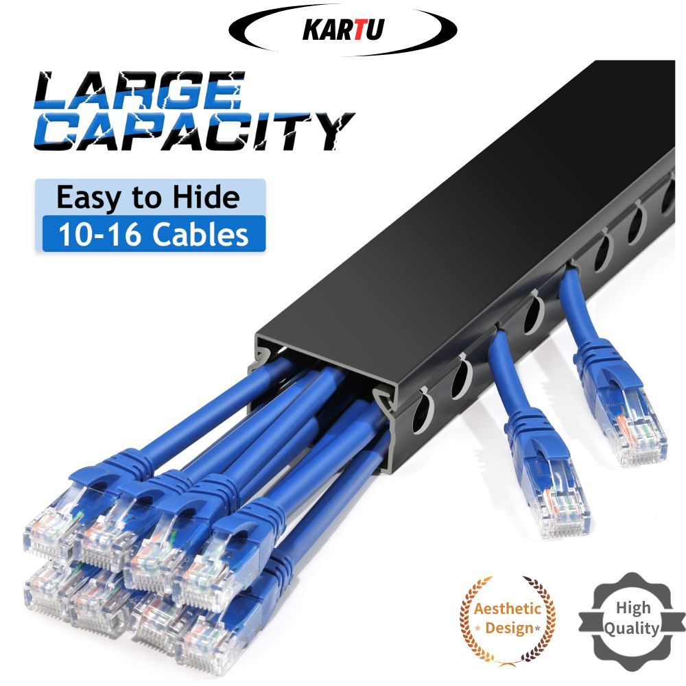 【Upgrade Style】2PCS Cable Raceway Kit, Home&Office Cable Management ...