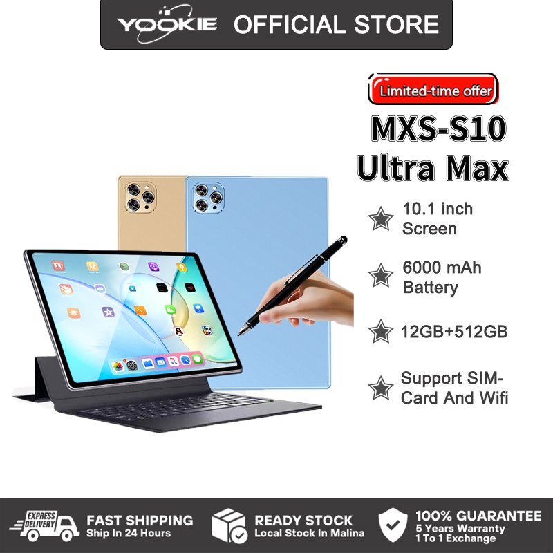 Yookie MXS-S10 Ultra Max 12GB+512GB Gaming Tablet Original for Kids ...