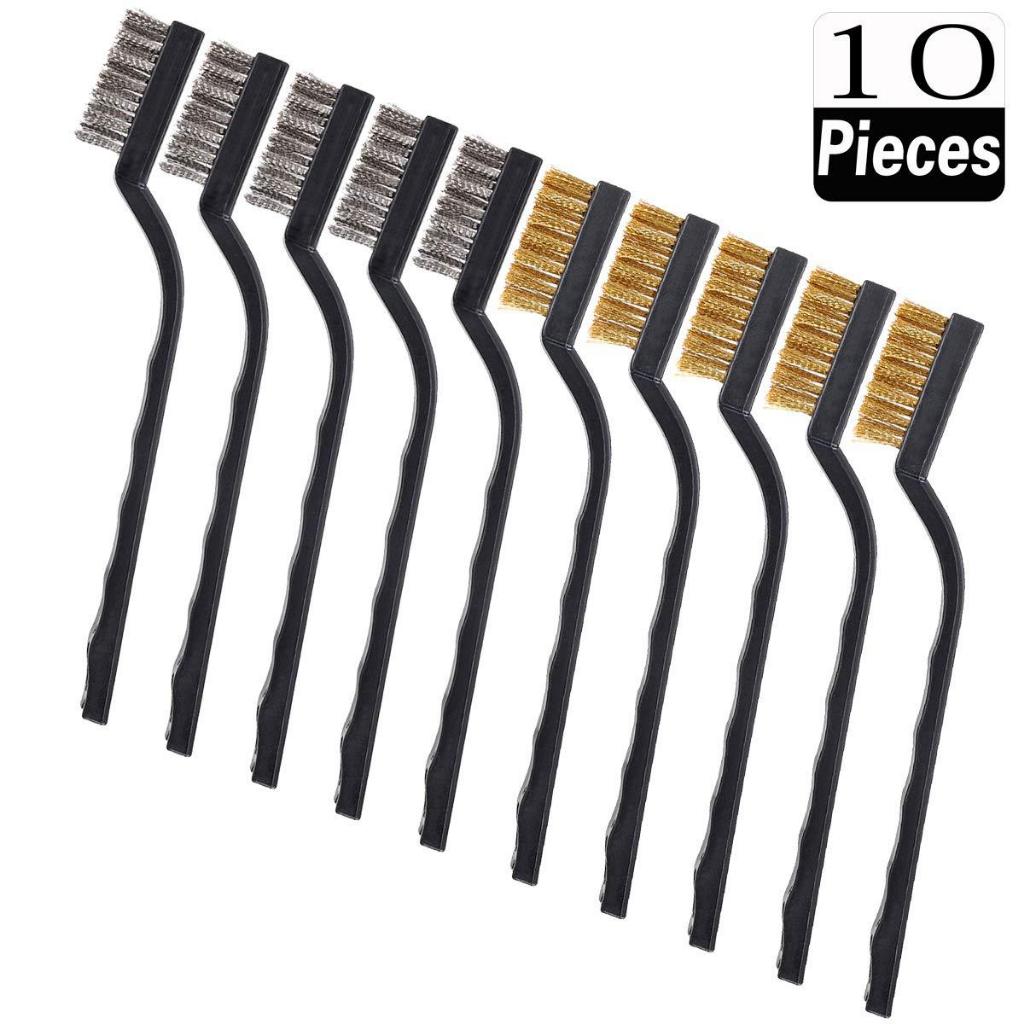 10PCS Small Wire Brush Set Stainless Steel Wire Brush DIY Paint Rust ...