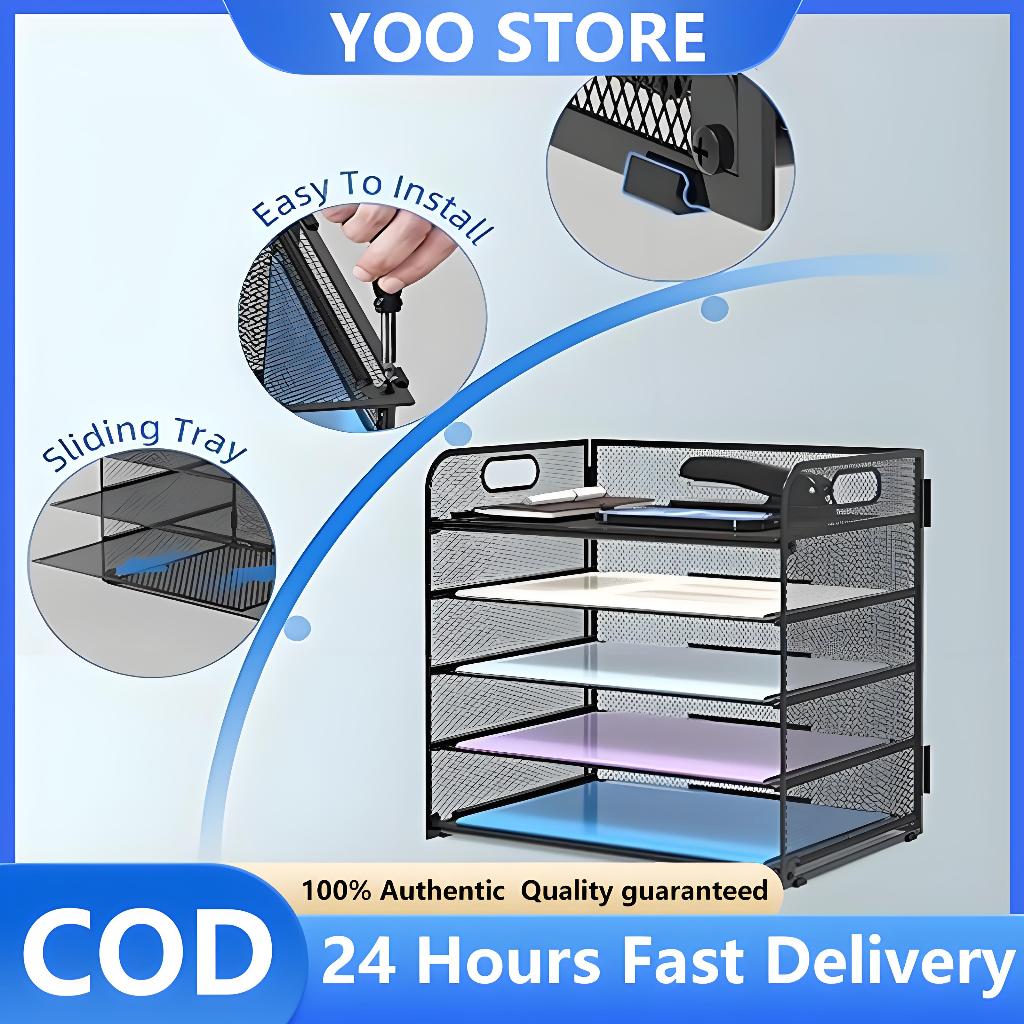5 Layer Desk File Organizer Desk File Organizer Paper Sorter Desk ...